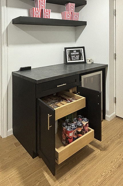 Concession Stand Cabinet | Wall to Wall DVD Storage | Cold Springs, NY