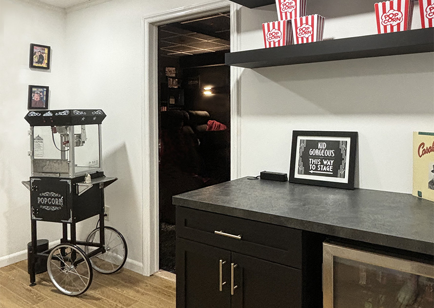 Concession Stand Cabinet | Wall to Wall DVD Storage | Cold Springs, NY